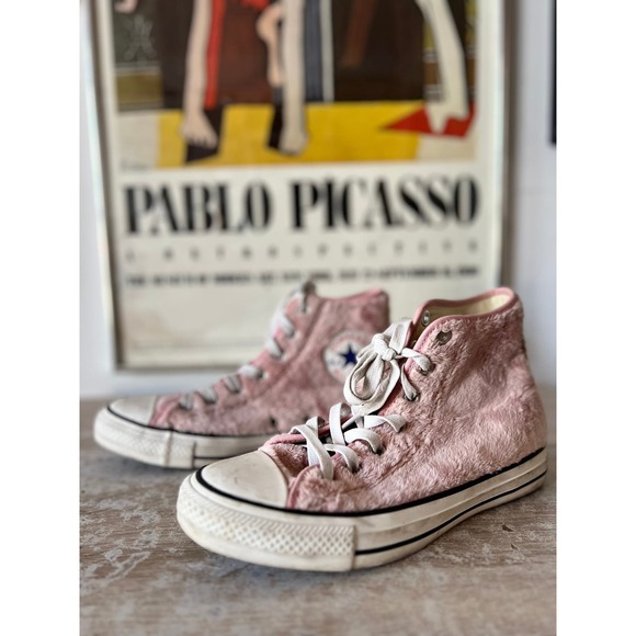 Converse | Shoes | Converse Fluffy Fleece Pink High Top Ladies Size 7 ...